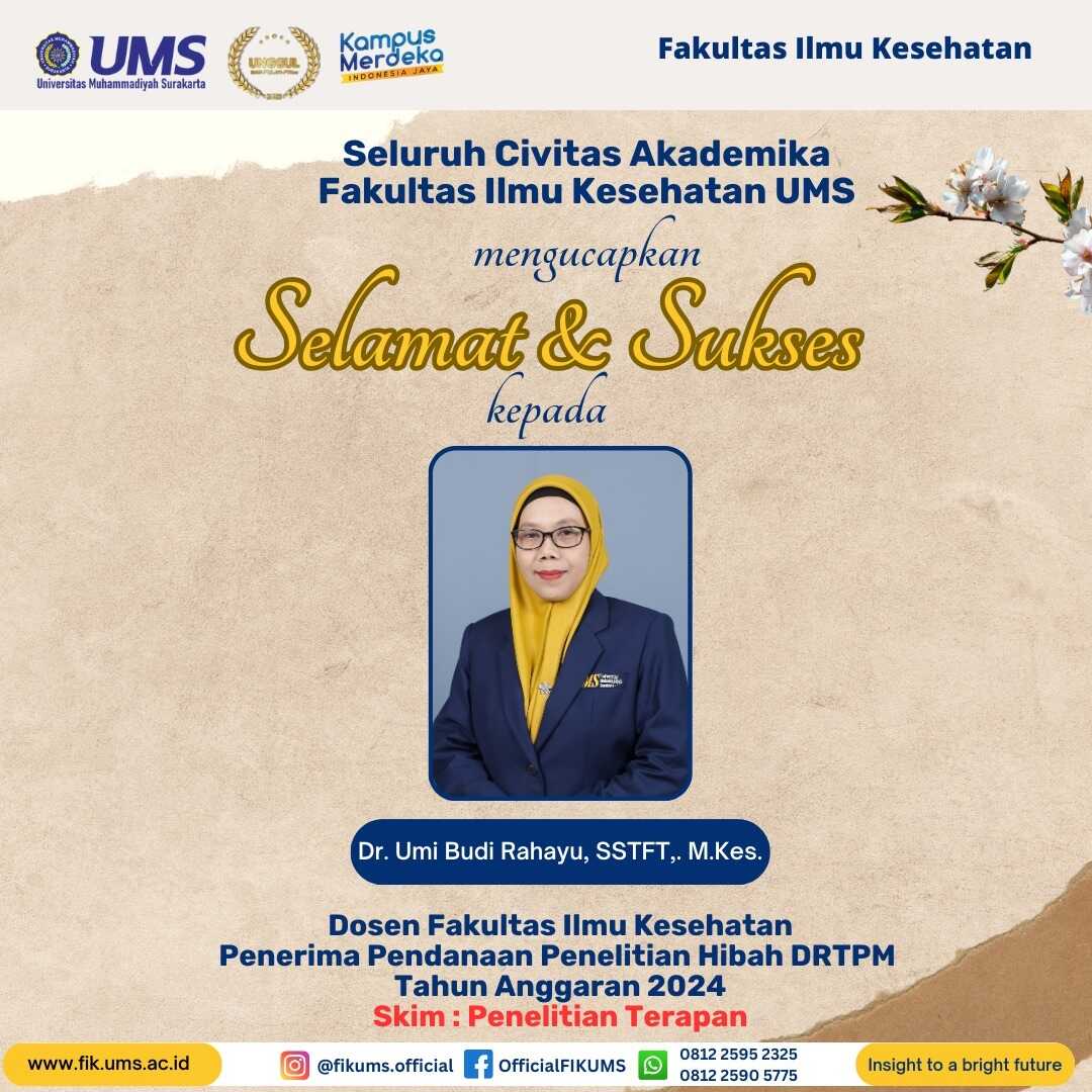 Dekan Fakultas Ilmu Kesehatan UMS menerima Hibah DRPTM 2024 – Fakultas ...